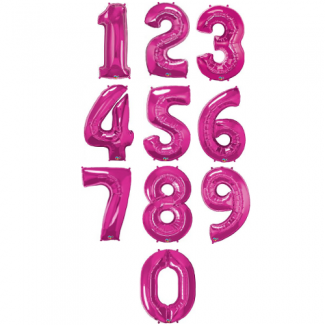 Giant Foil Number Balloon Pink - Leo & Bella