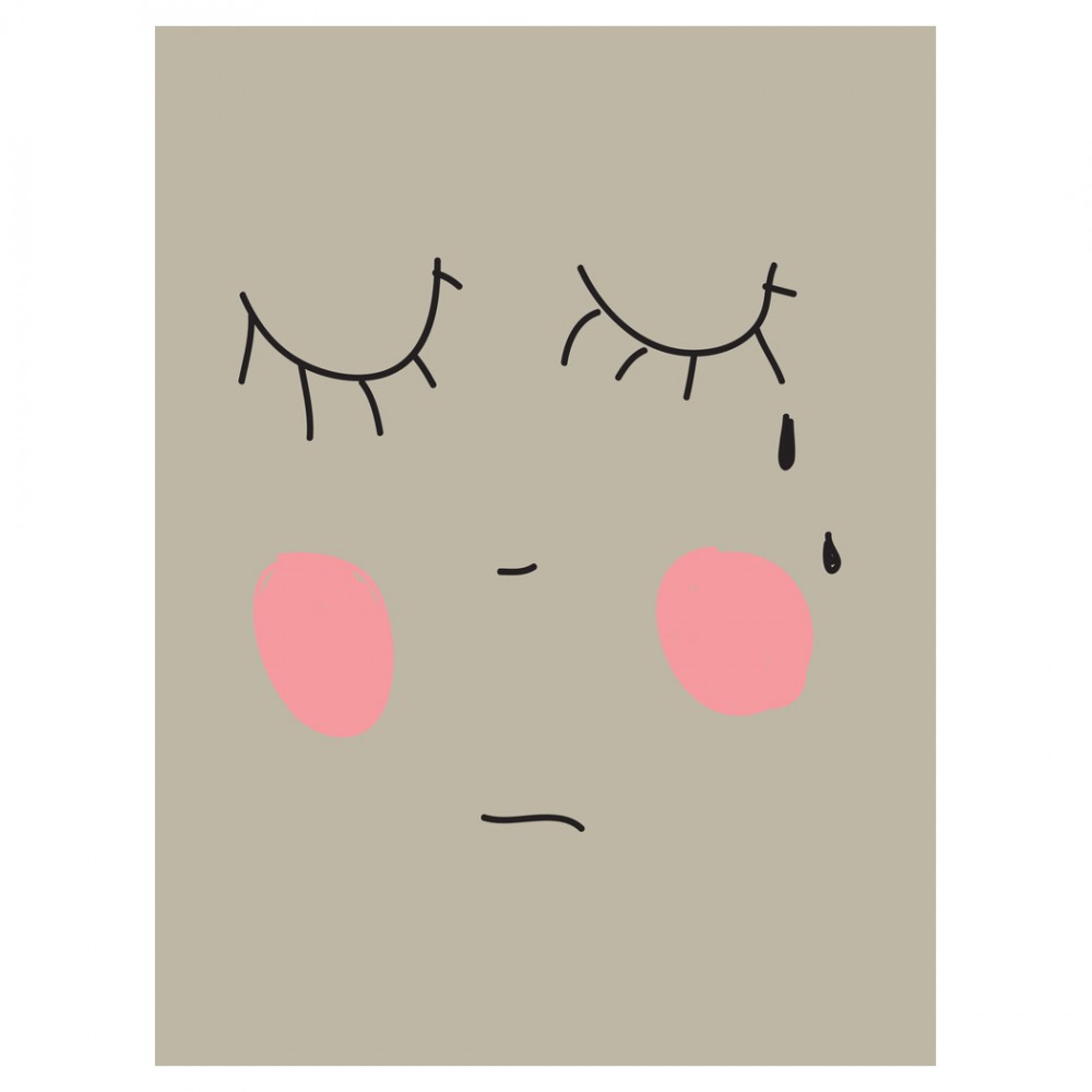 Hugo Loves Tiki Sad Face Poster - Leo & Bella