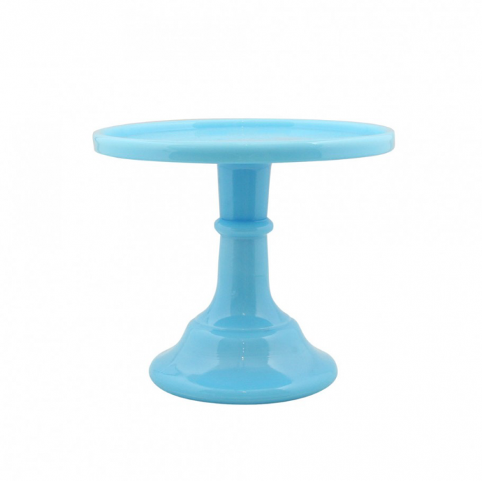 15cm Mosser Milk Glass Cake Stand Robin Egg Blue - Leo & Bella