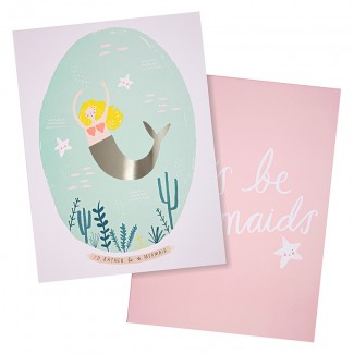 Meri Meri Mermaid Print 2PK - Leo & Bella