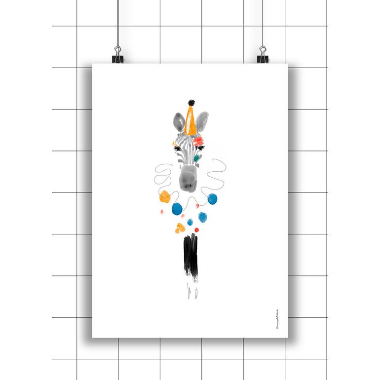 amayadeeme Poster Carmen The Zebra A3 - Leo & Bella