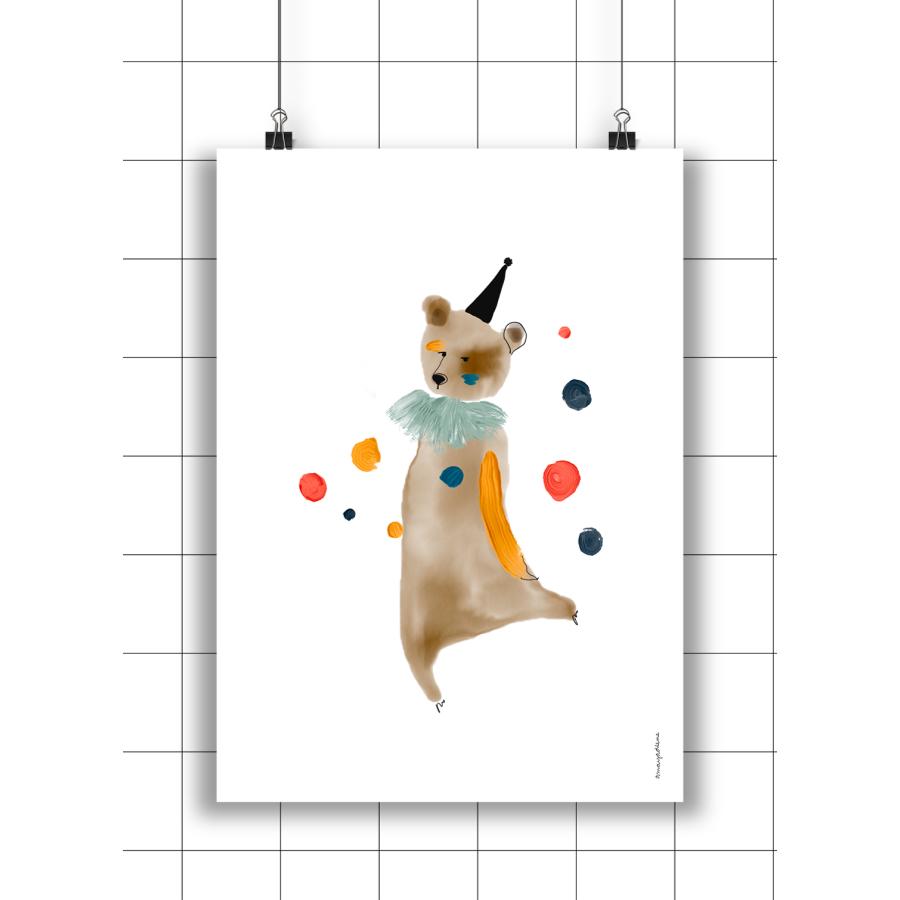 amayadeeme Poster Hector The Brown Bear A3 - Leo & Bella