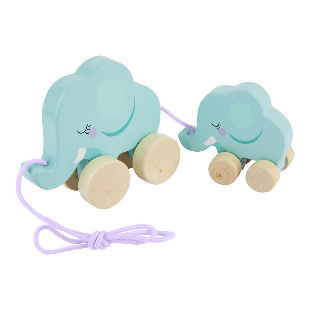 Sunnylife Push And Pull Toy Elephant Family - Leo & Bella