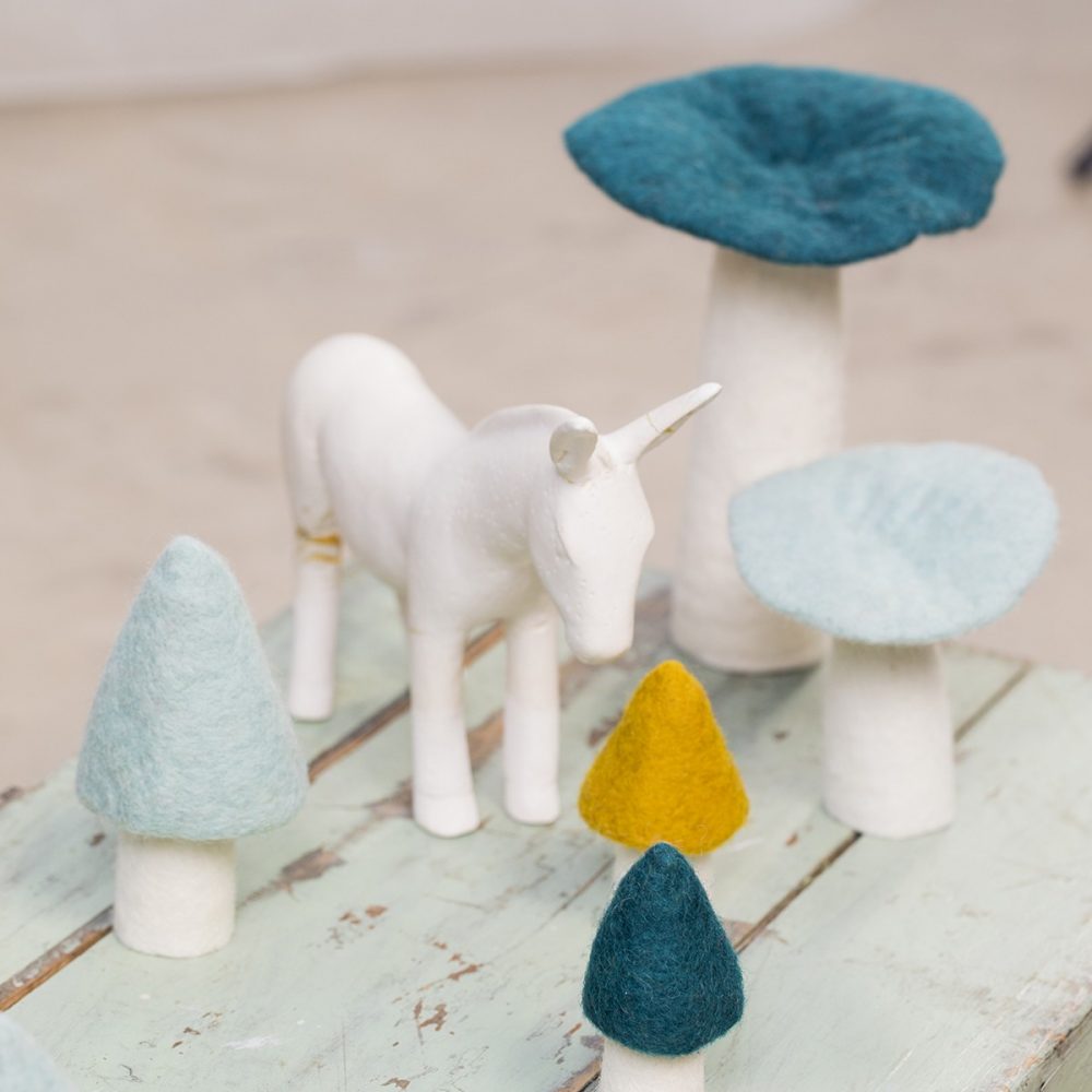 Muskhane Felt Mushroom Pollen Small 6cm - Leo & Bella