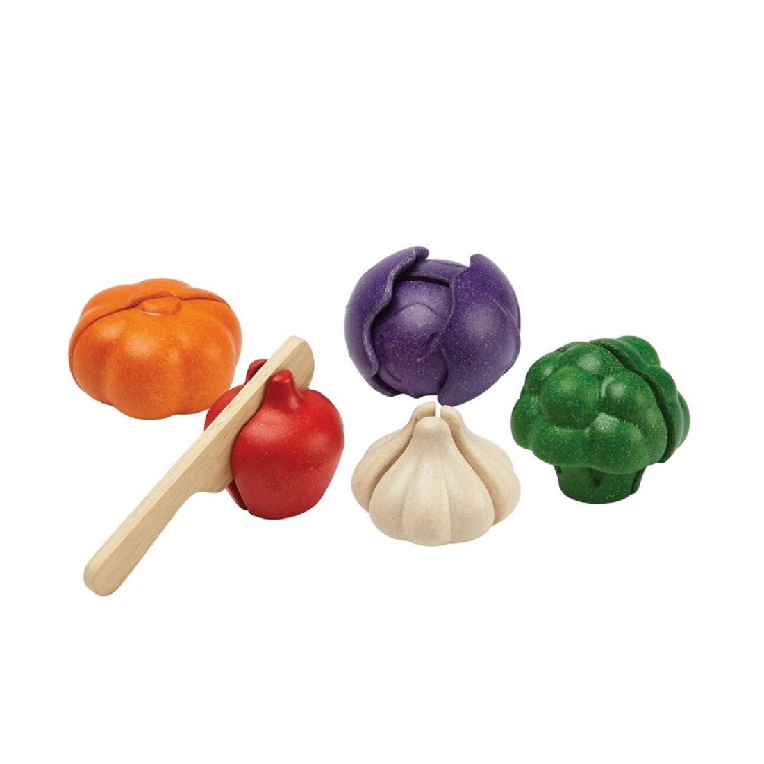 Plan Toys Assorted 5 Colour Vegetable Set - Leo & Bella