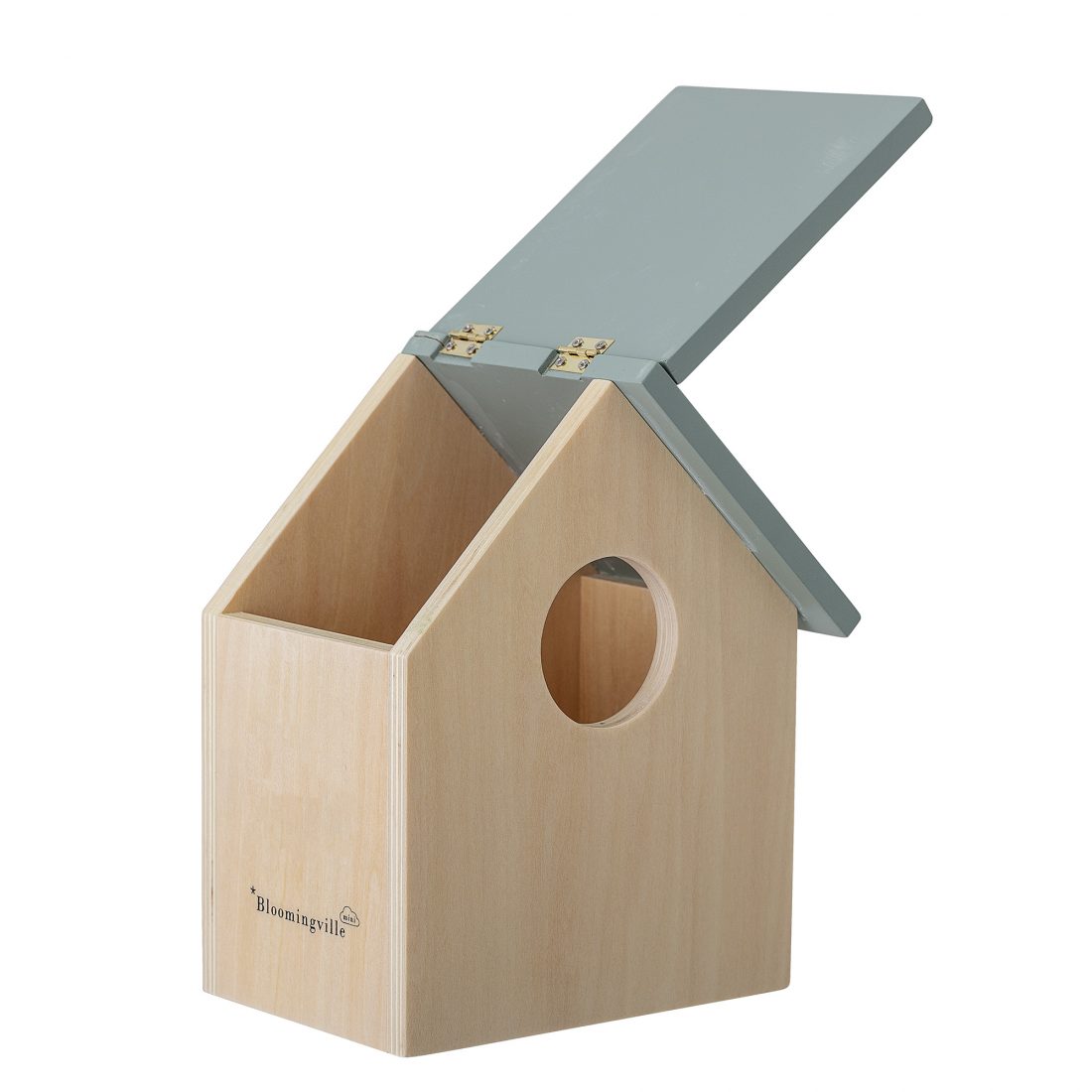 Bloomingville Mini Wooden Wall Storage Box Bird House Grey / Natural ...