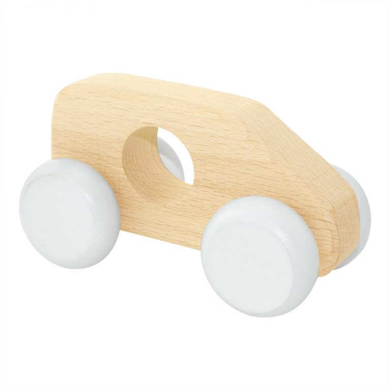 Miva Vacov Wooden Pull Along Toy Van Sonny White - Leo & Bella