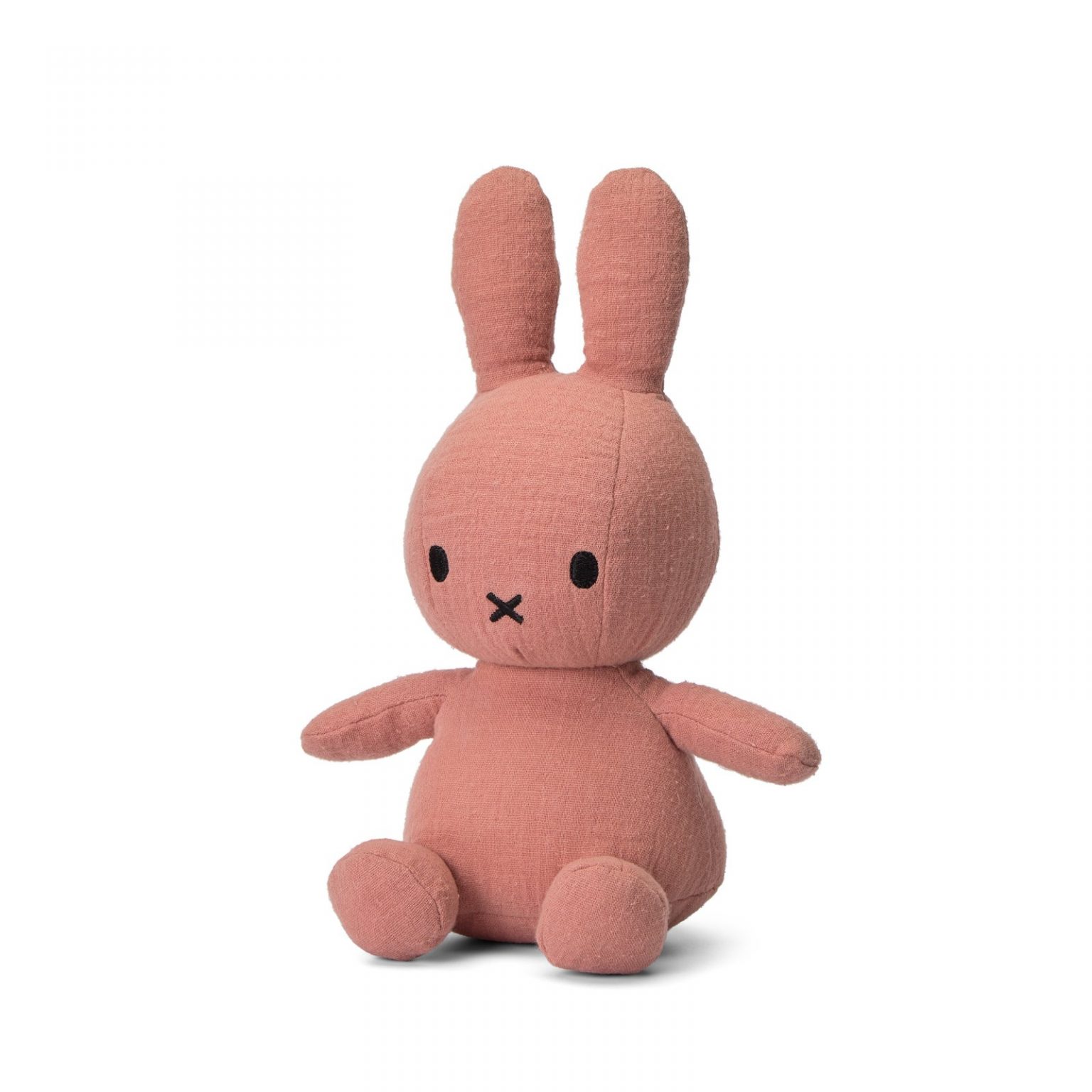 Miffy Plush Doll Sitting Muslin Pink 23cm - Leo & Bella
