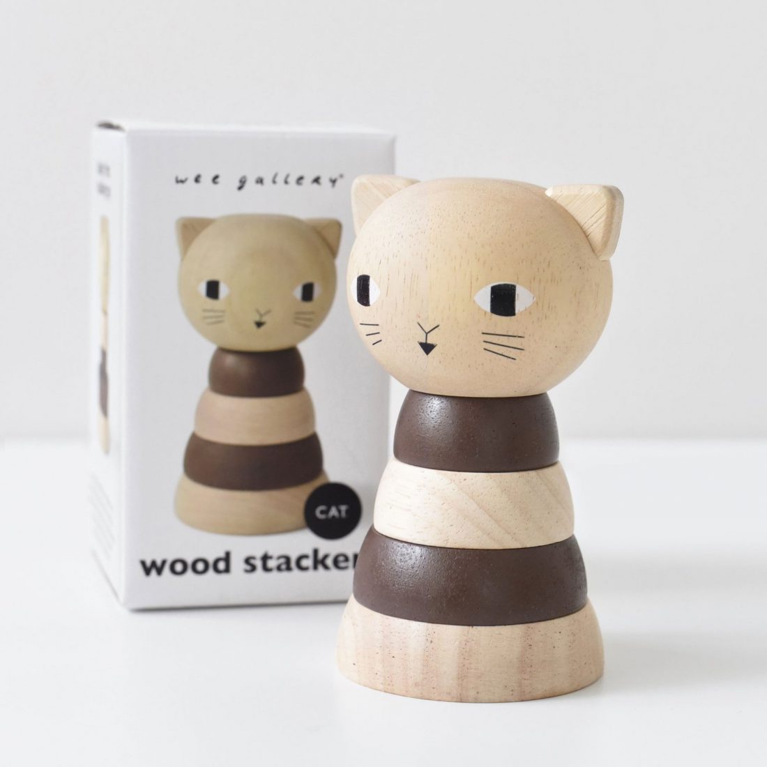 Wee Gallery Wooden Stacker Cat - Leo & Bella