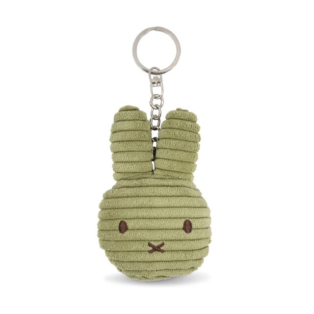 Miffy Keychain Flat ECO Corduroy Olive Green 10cm - Leo & Bella