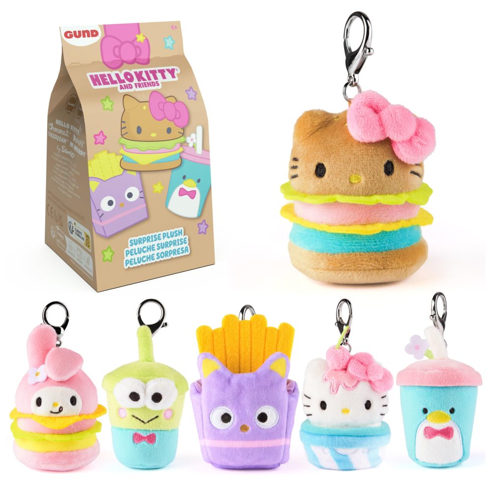 Hello Kitty and Friends Surprise Blind Box Keychain - Fast Food Plush ...