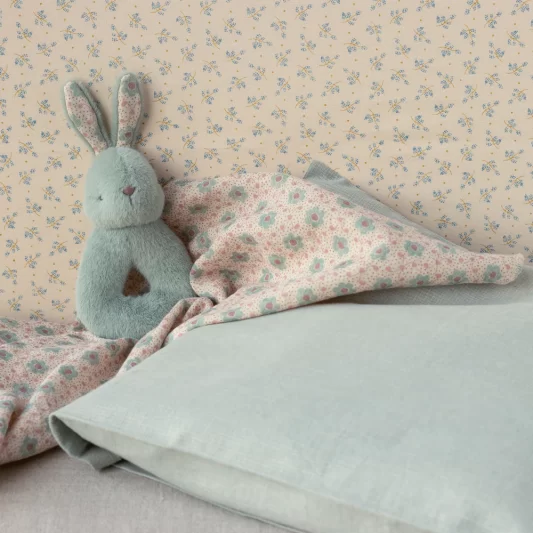 Maileg Rabbit Baby Rattle Set Mint - Leo & Bella